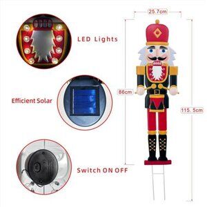 Holiday | Christmas Outdoor Decor Garden Stakes 453in Solar Nutcracker ...